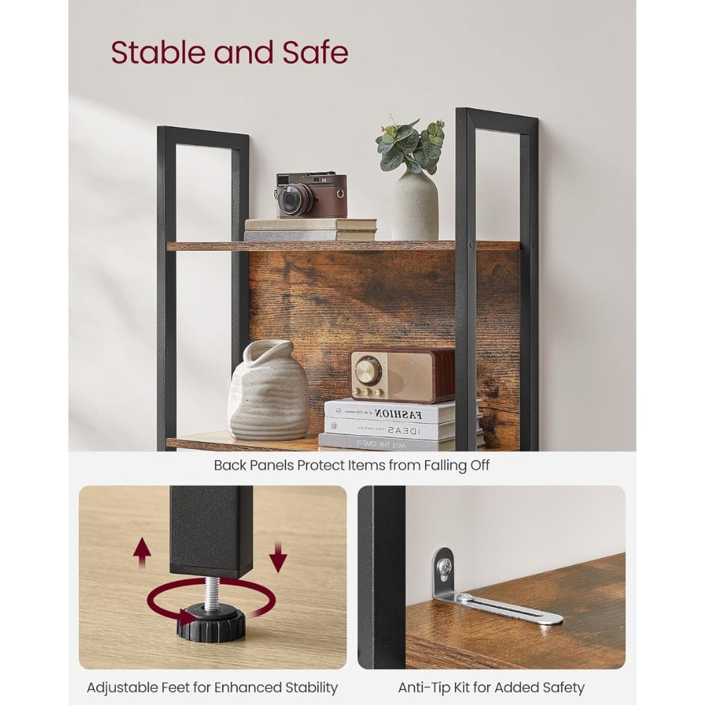 Bragg Taipei 5-Tier Standing Storage Display Shelf Bookcase